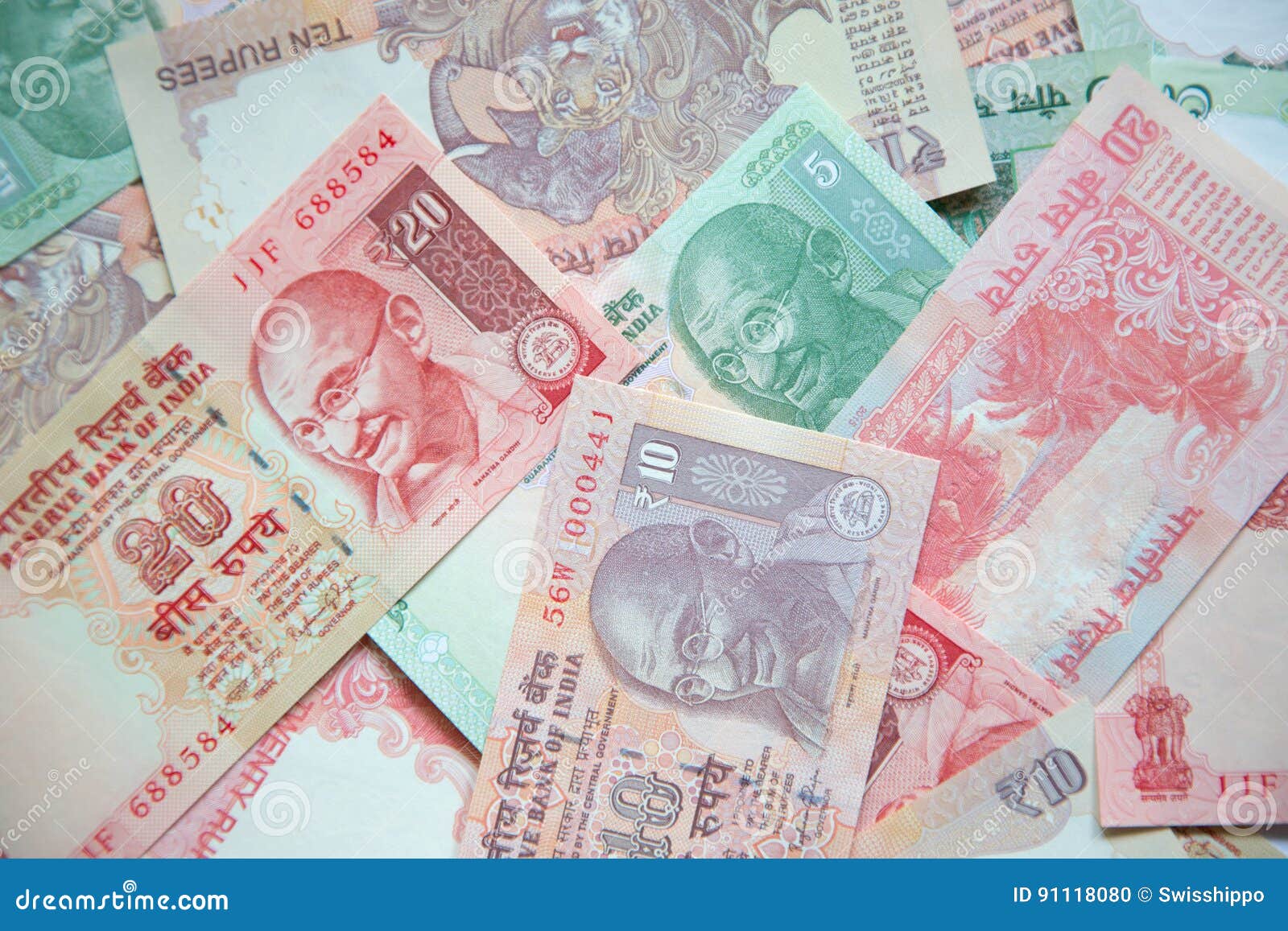 Indian banknotes stock photo. Image of exchange, banking - 91118080