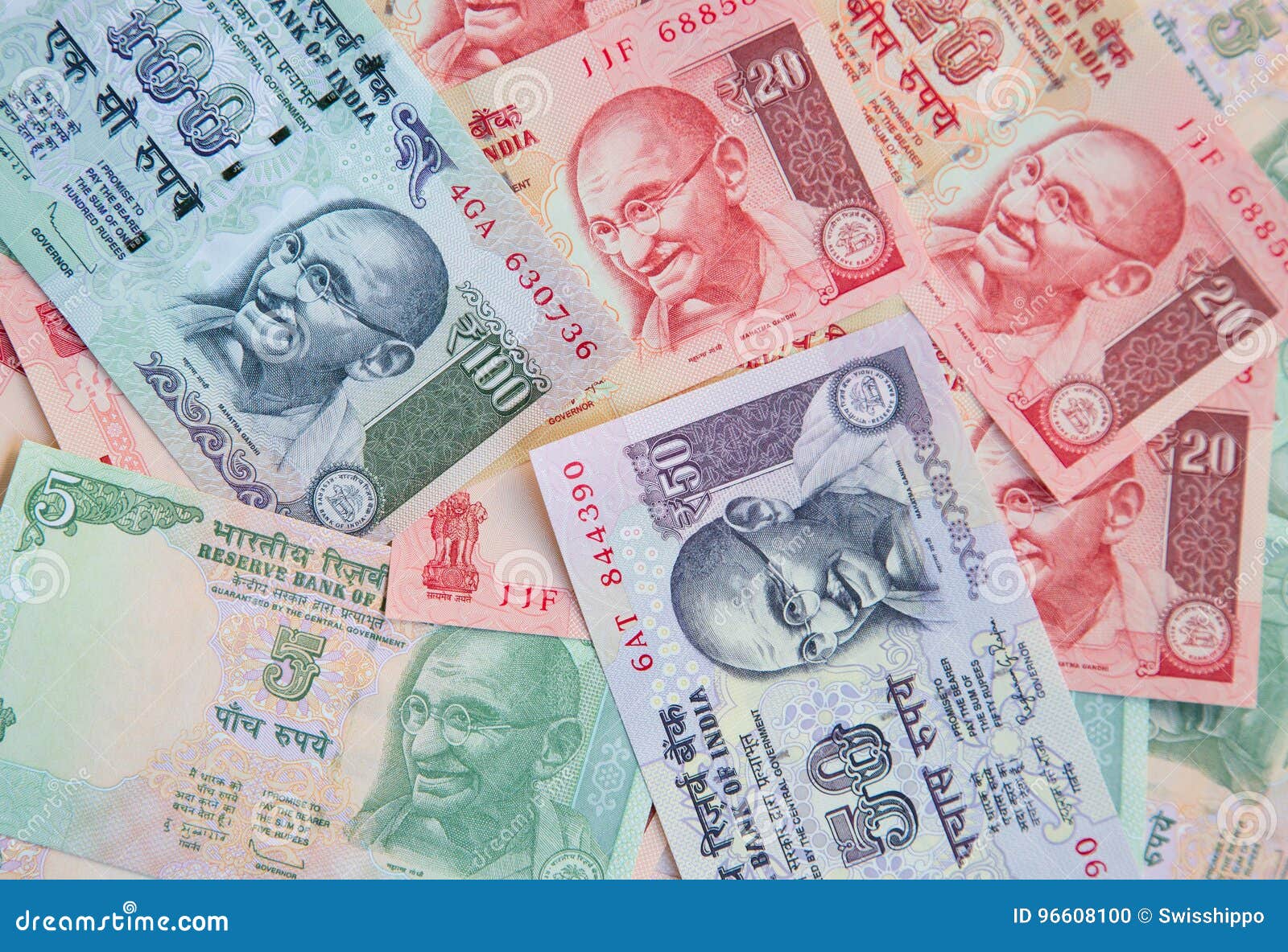 Indian banknotes stock photo. Image of investment, india - 96608100