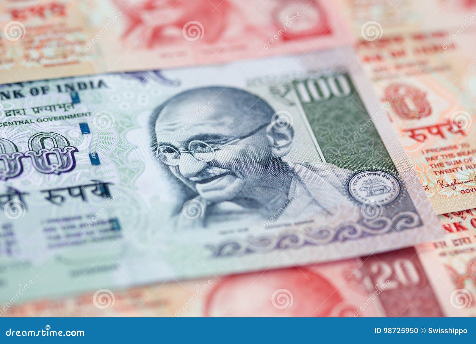Indian banknotes stock photo. Image of india, business - 98725950
