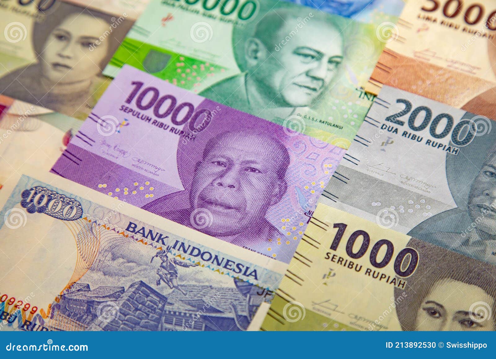 Indonesian banknotes stock photo. Image of value, investment - 213892530