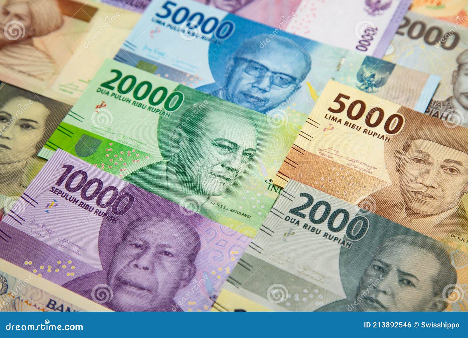 Indonesian banknotes stock photo. Image of bank, business - 213892546