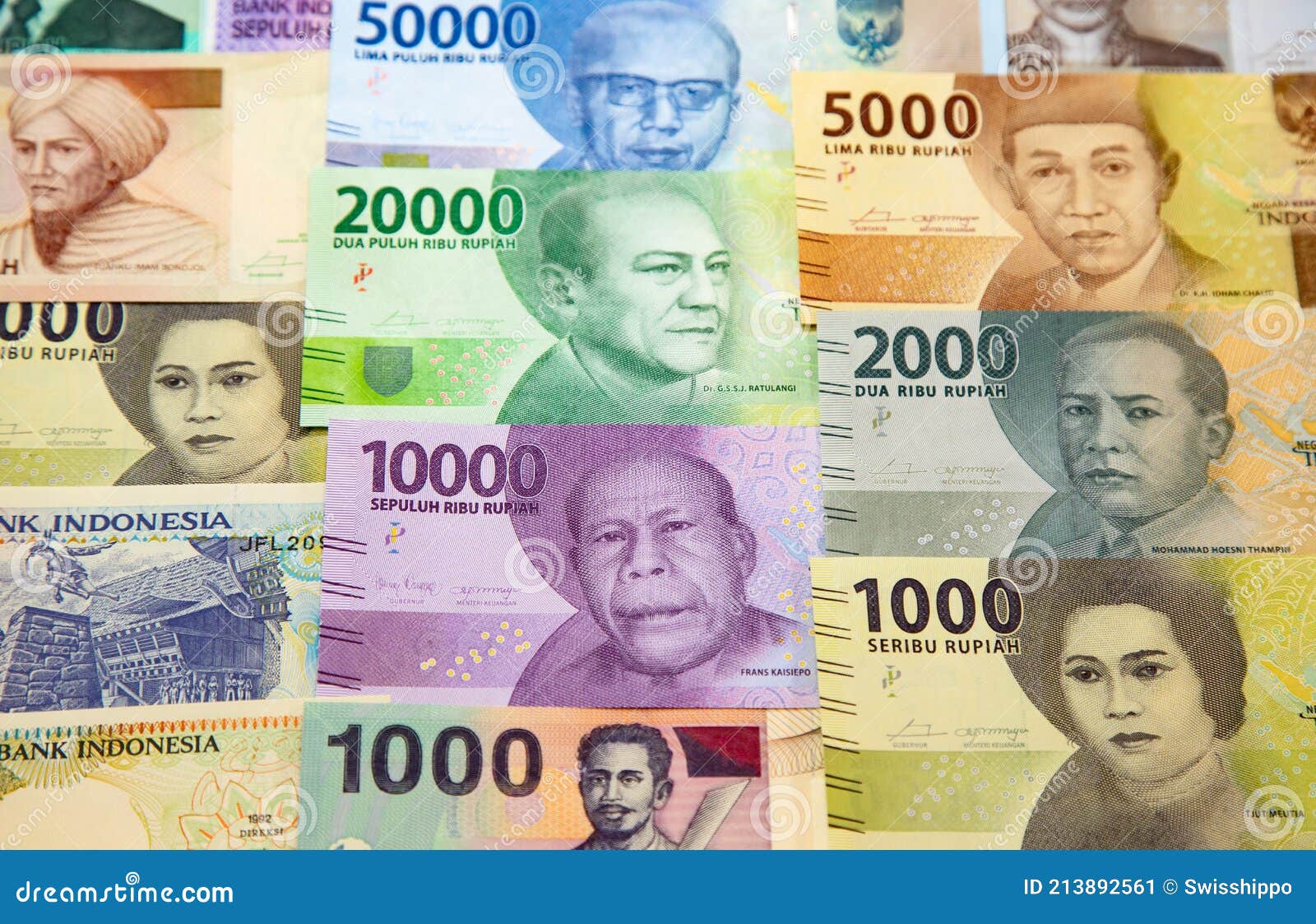 Indonesian banknotes stock image. Image of bank, economy - 213892561