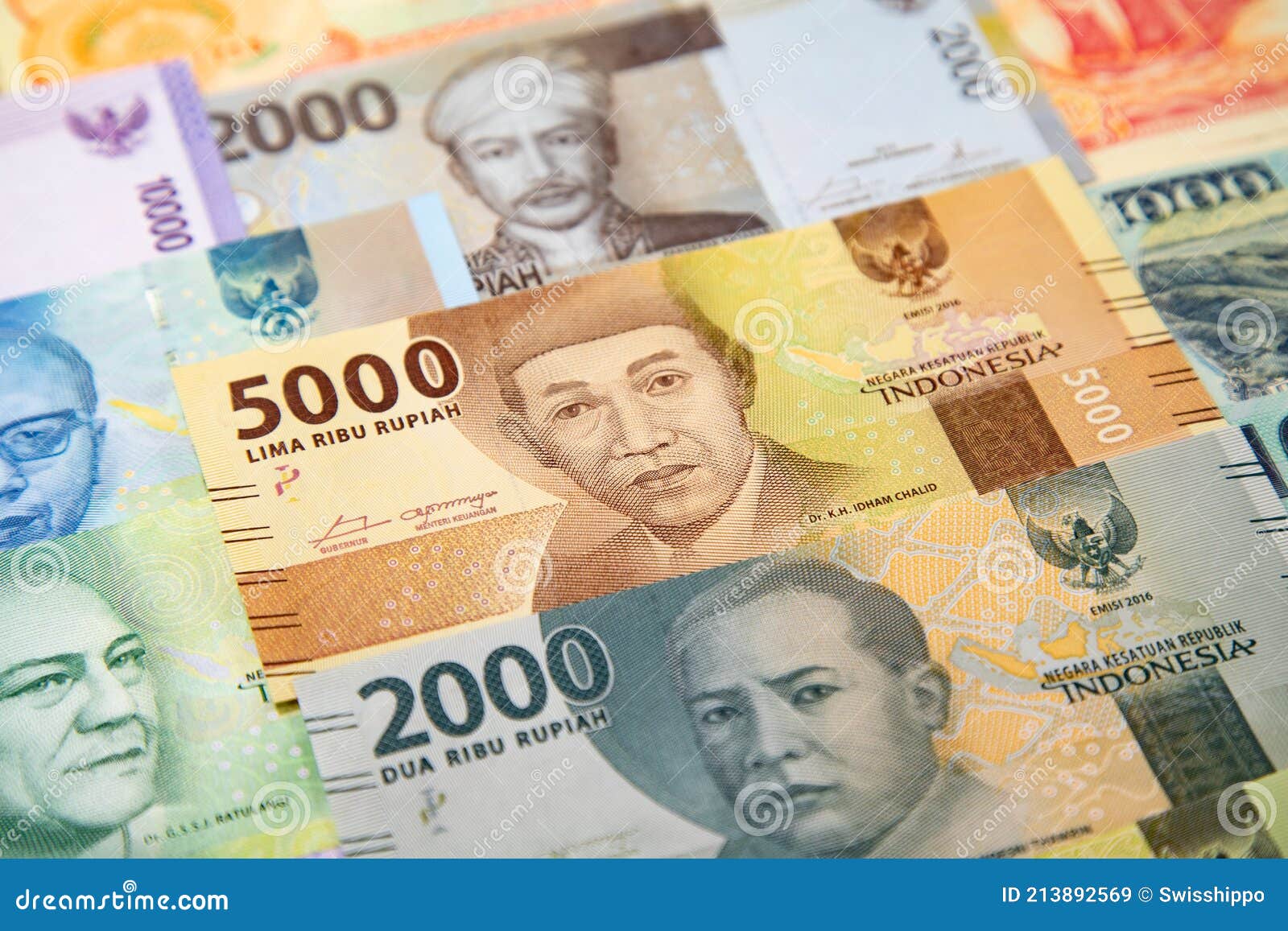 Indonesian banknotes stock image. Image of foreign, hero - 213892569