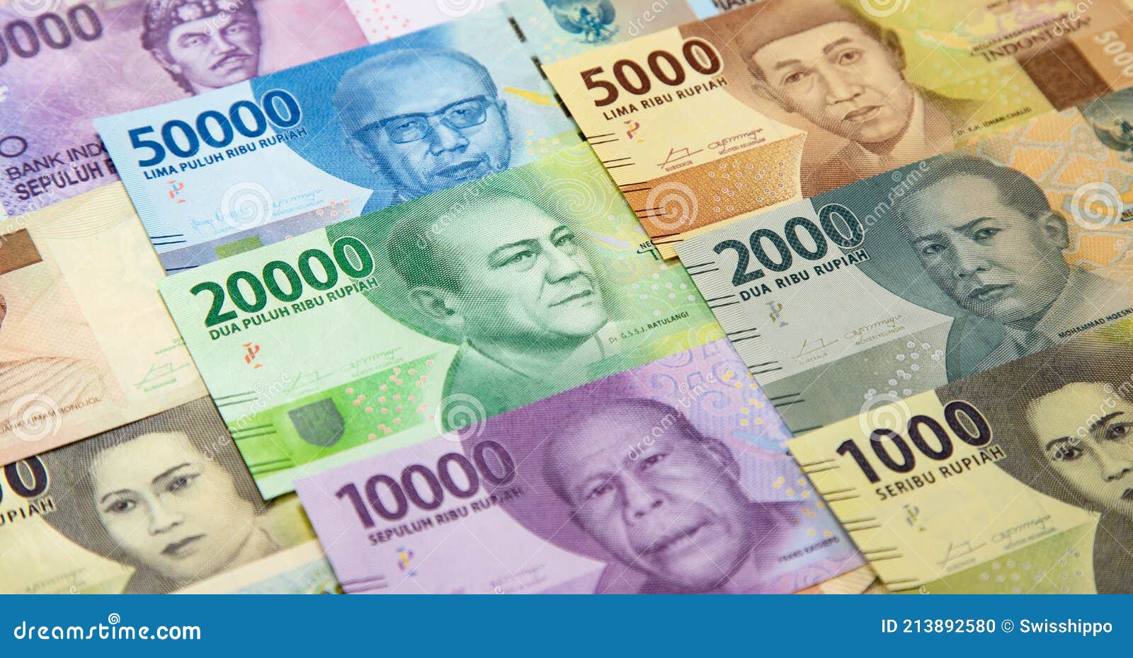 Indonesian banknotes stock photo. Image of banknote - 213892580
