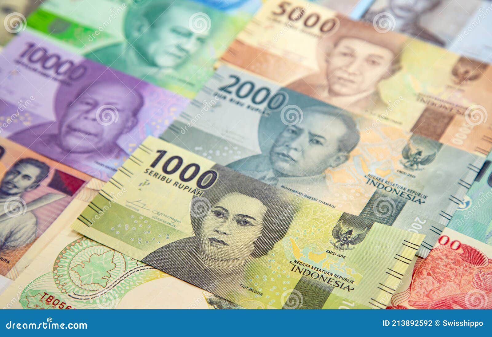 Indonesian banknotes stock photo. Image of reserve, rupiah - 213892592