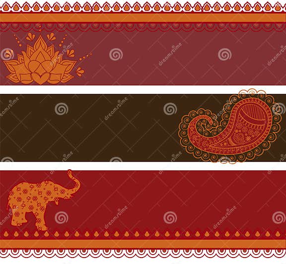 Indian banners stock illustration. Illustration of flower - 40347874
