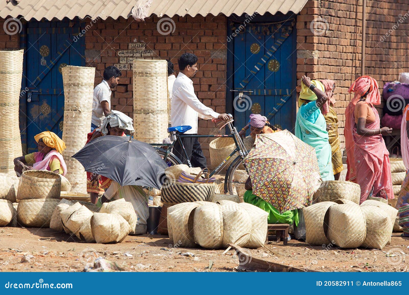 Indian Basket Market in the Rural Area Editorial Photo - Image of ...