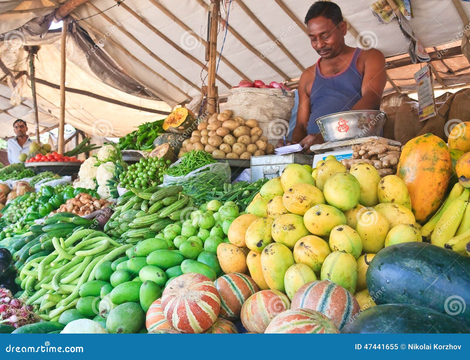 Indian Bazaar. Vegetables for Sale Editorial Image - Image of indian ...