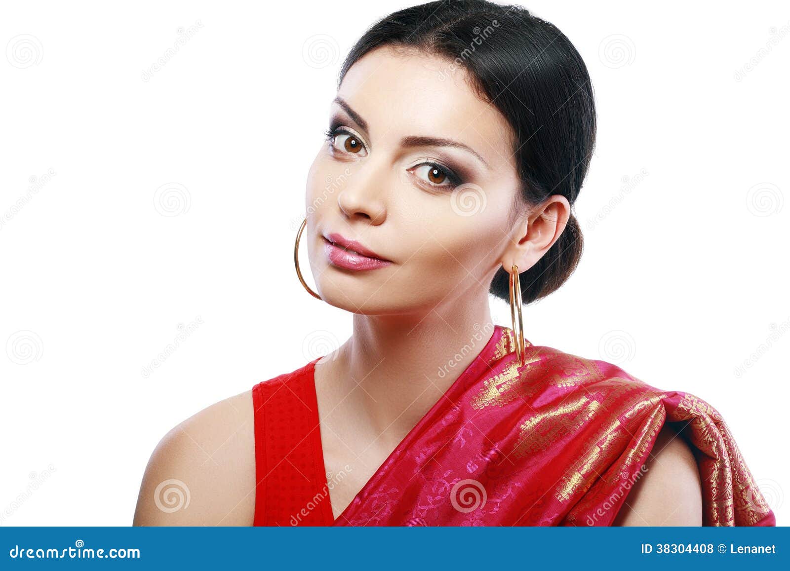 Indian Beautiful Fashion Model Face Stock Photo - Image of laugh, asia ...