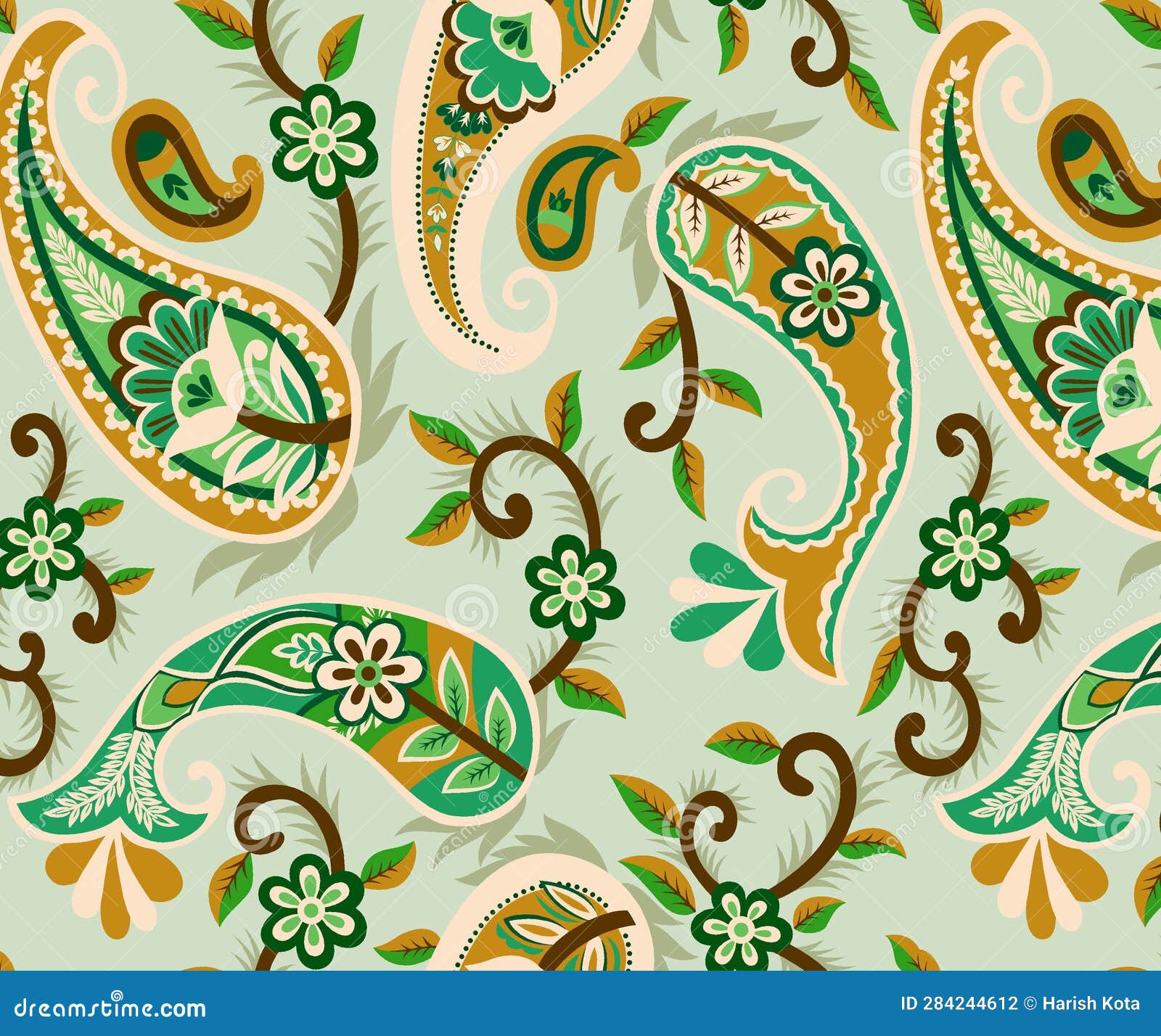 Indian Best Design.Green Color Pettern Design Stock Illustration ...