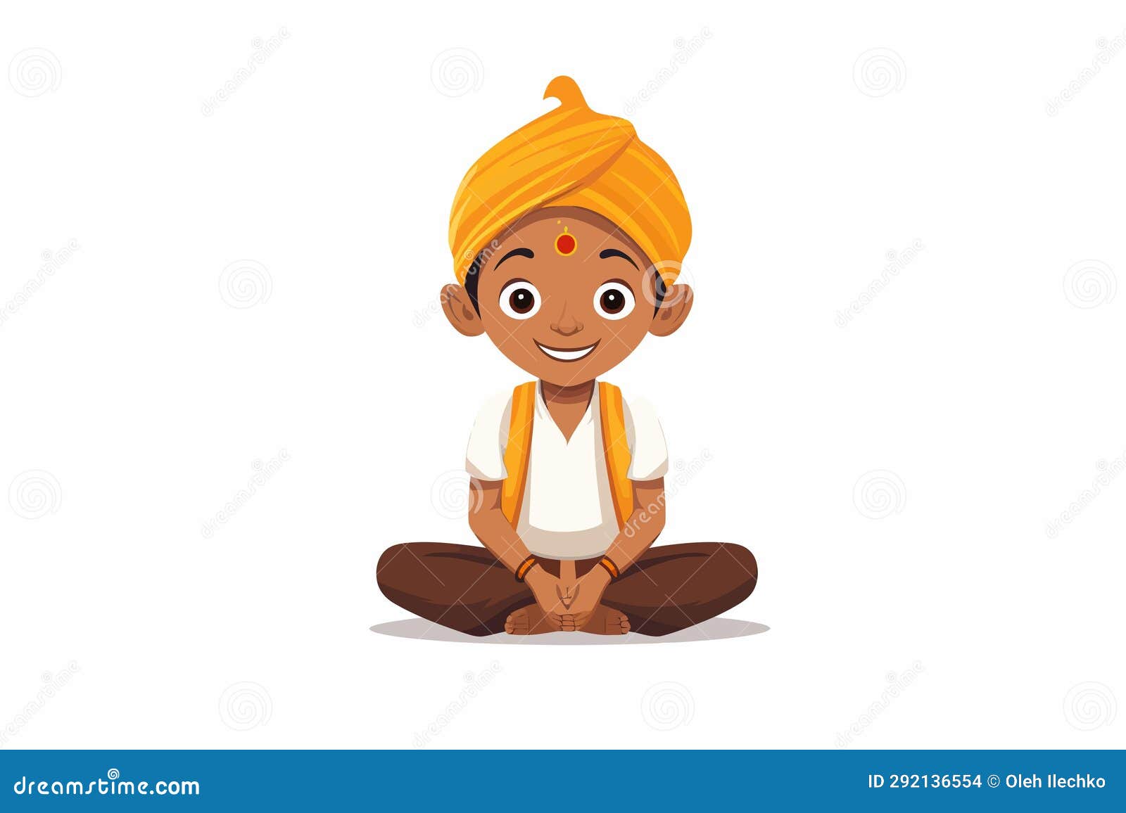 Indian Bharat Kid Vector Flat Minimalistic Isolated Vector Style ...