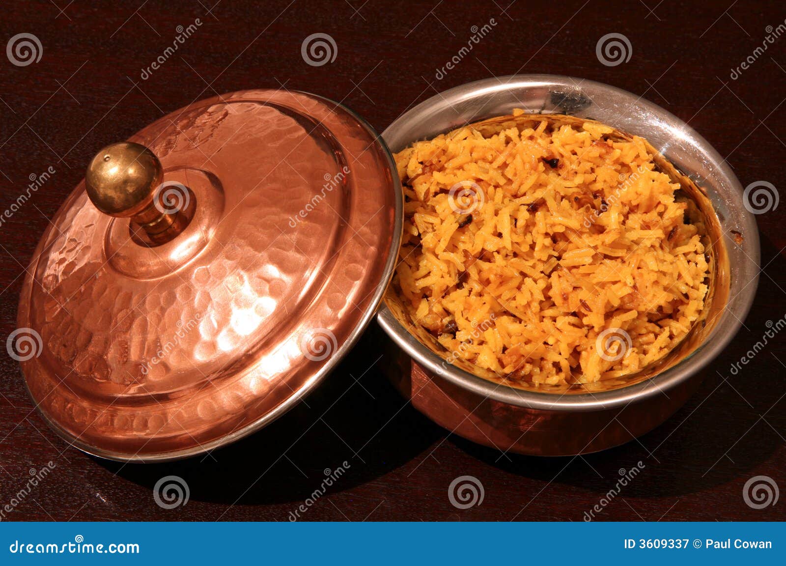 Indian Biriyani rice bowl stock image. Image of ethnic - 3609337
