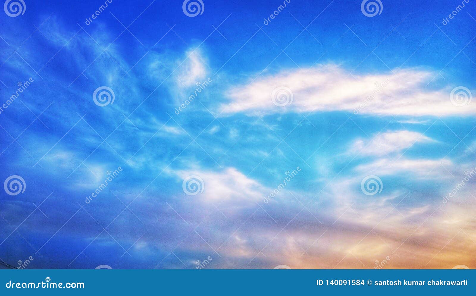 Indian Blue Sky with White Clouds Stock Photo - Image of calendula ...