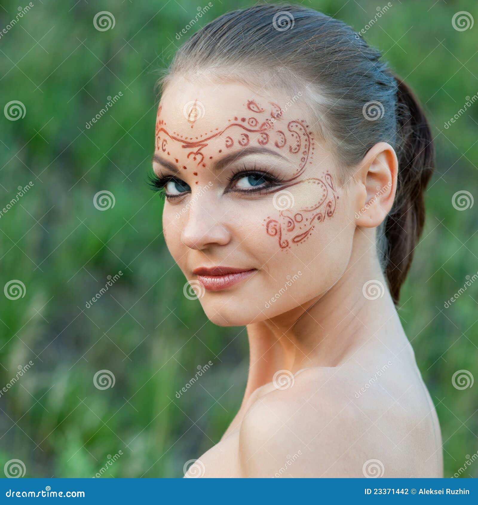 Indian body art stock photo. Image of beauty, rest, smile - 23371442