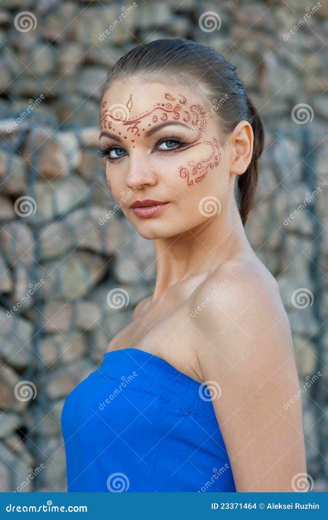 Indian body art stock photo. Image of woman, carefree - 23371464