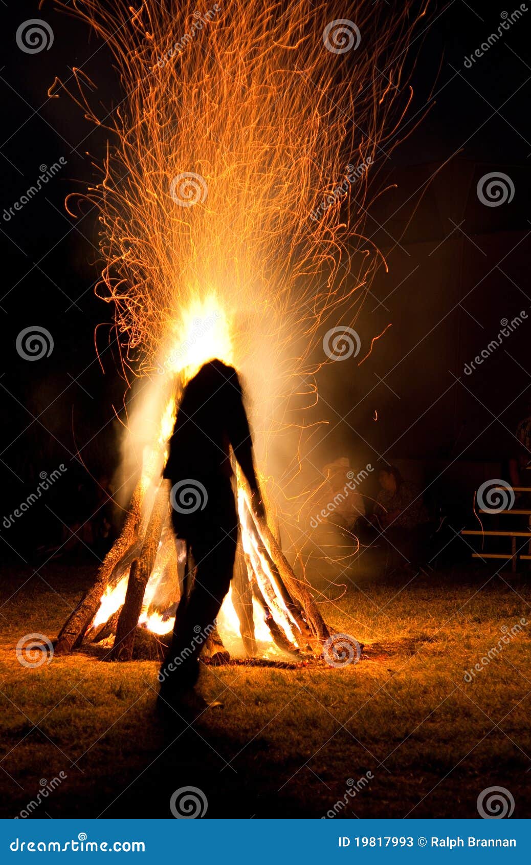 Indian and Bonfire stock image. Image of authentic, aboriginal - 19817993