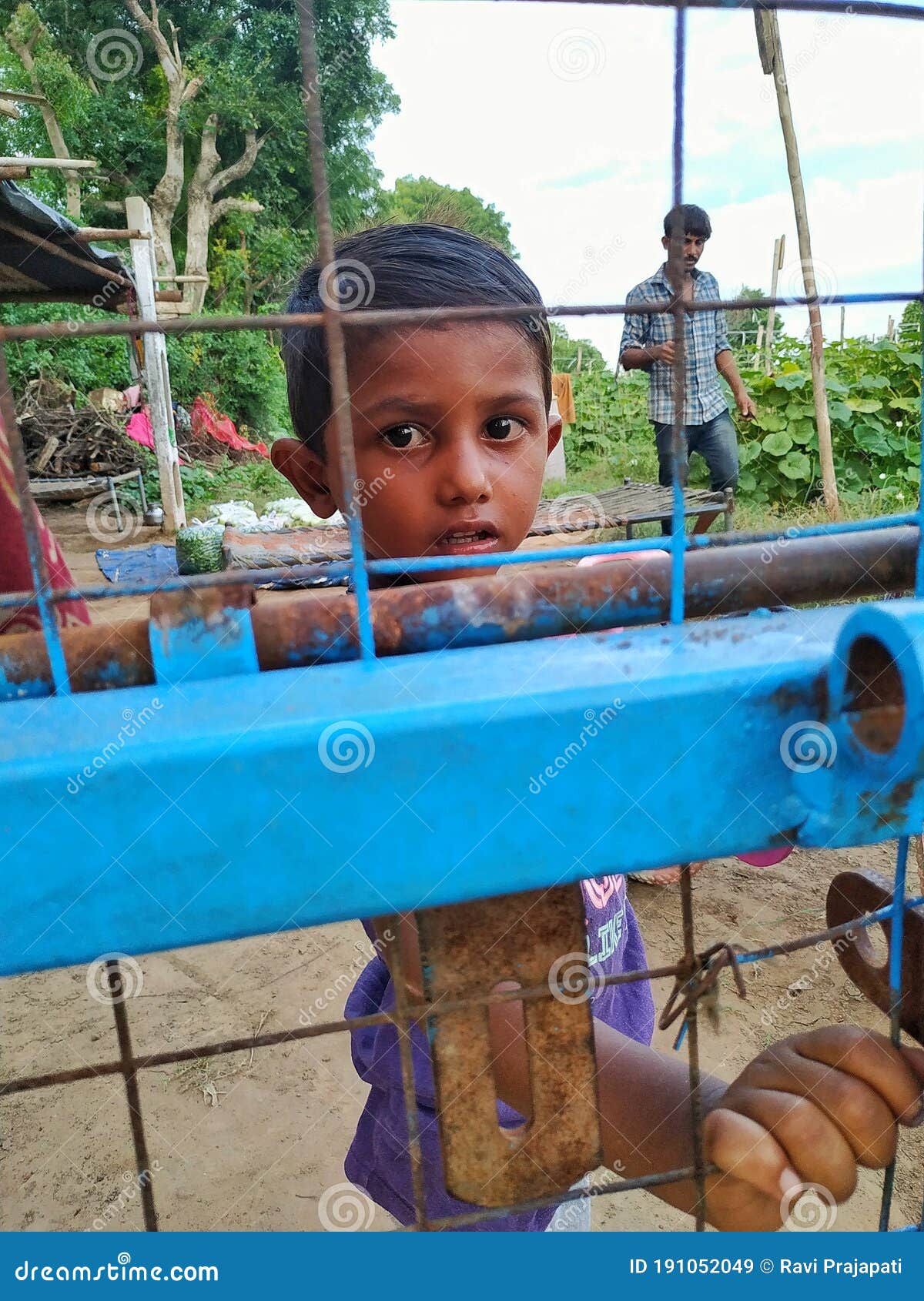 Indian Boy of Indian Farmer in Farm Editorial Stock Image - Image of ...