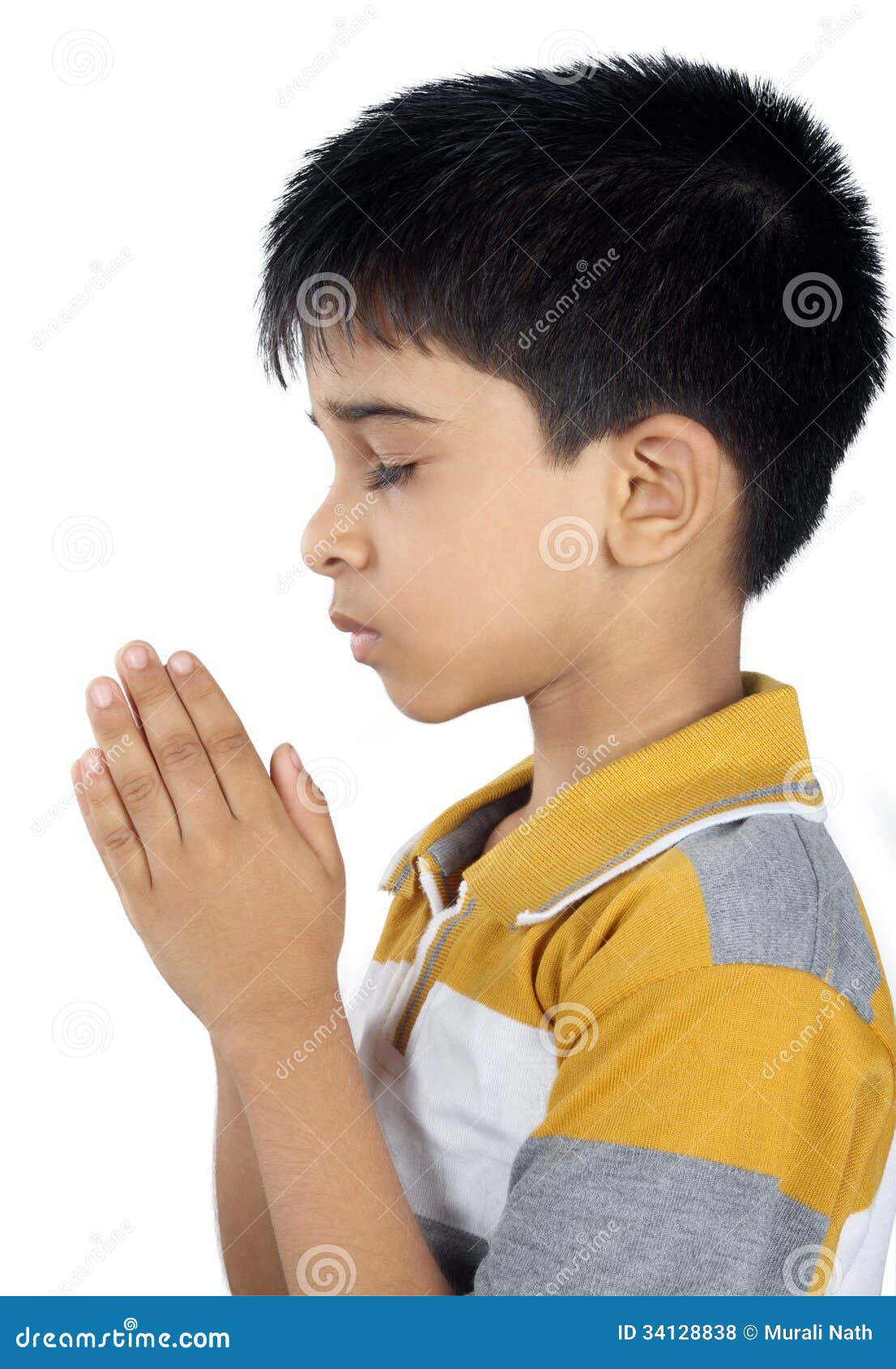 Indian Boy Praying stock photo. Image of indian, devoted - 34128838