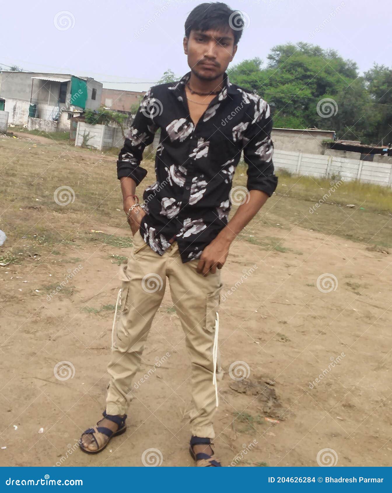 Indian Boy Standing on Road Stock Photo - Image of person, road: 204626284