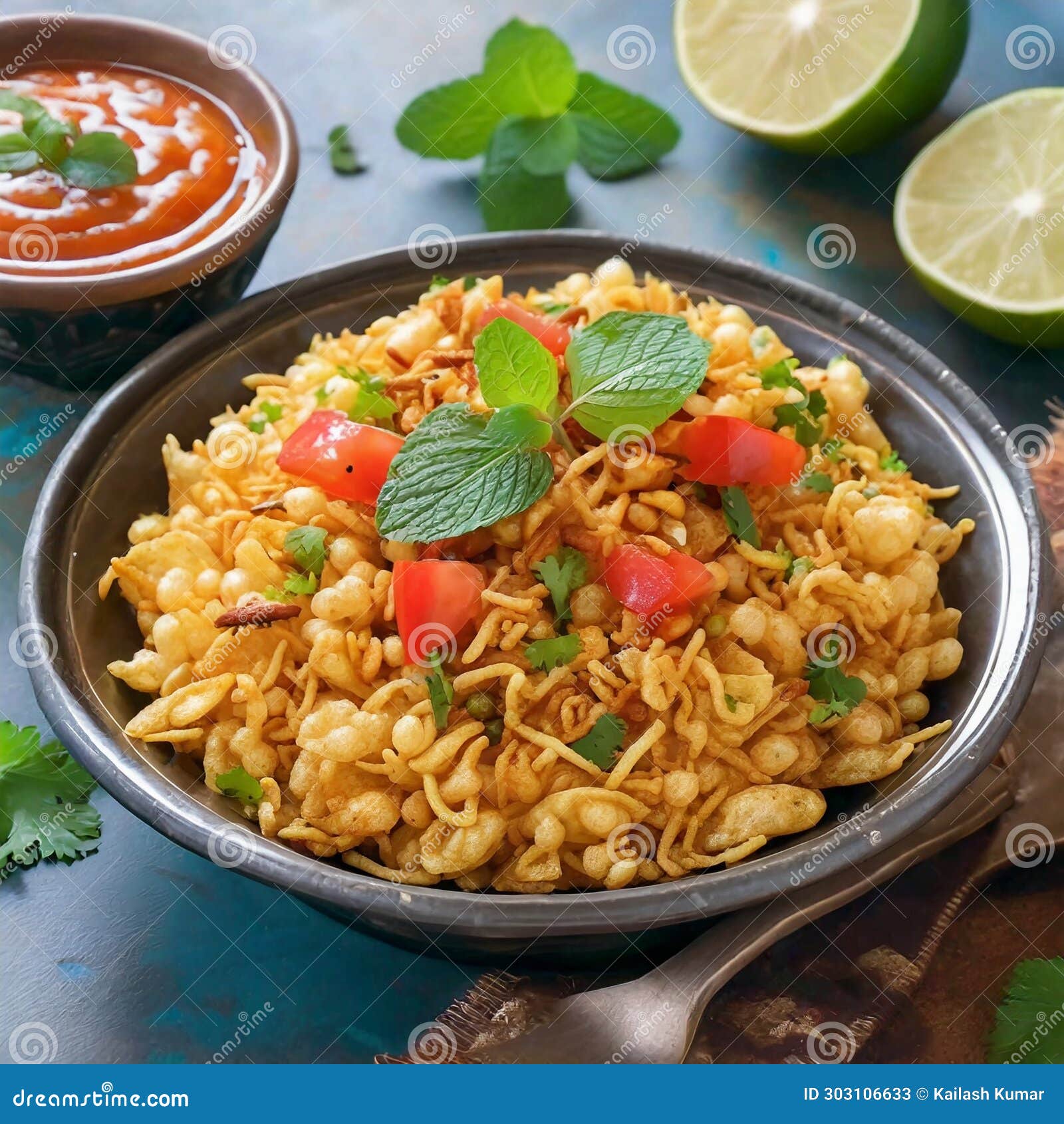 Indian Breakfast Bhel Puri Snacks Stock Image - Image of street, indian ...
