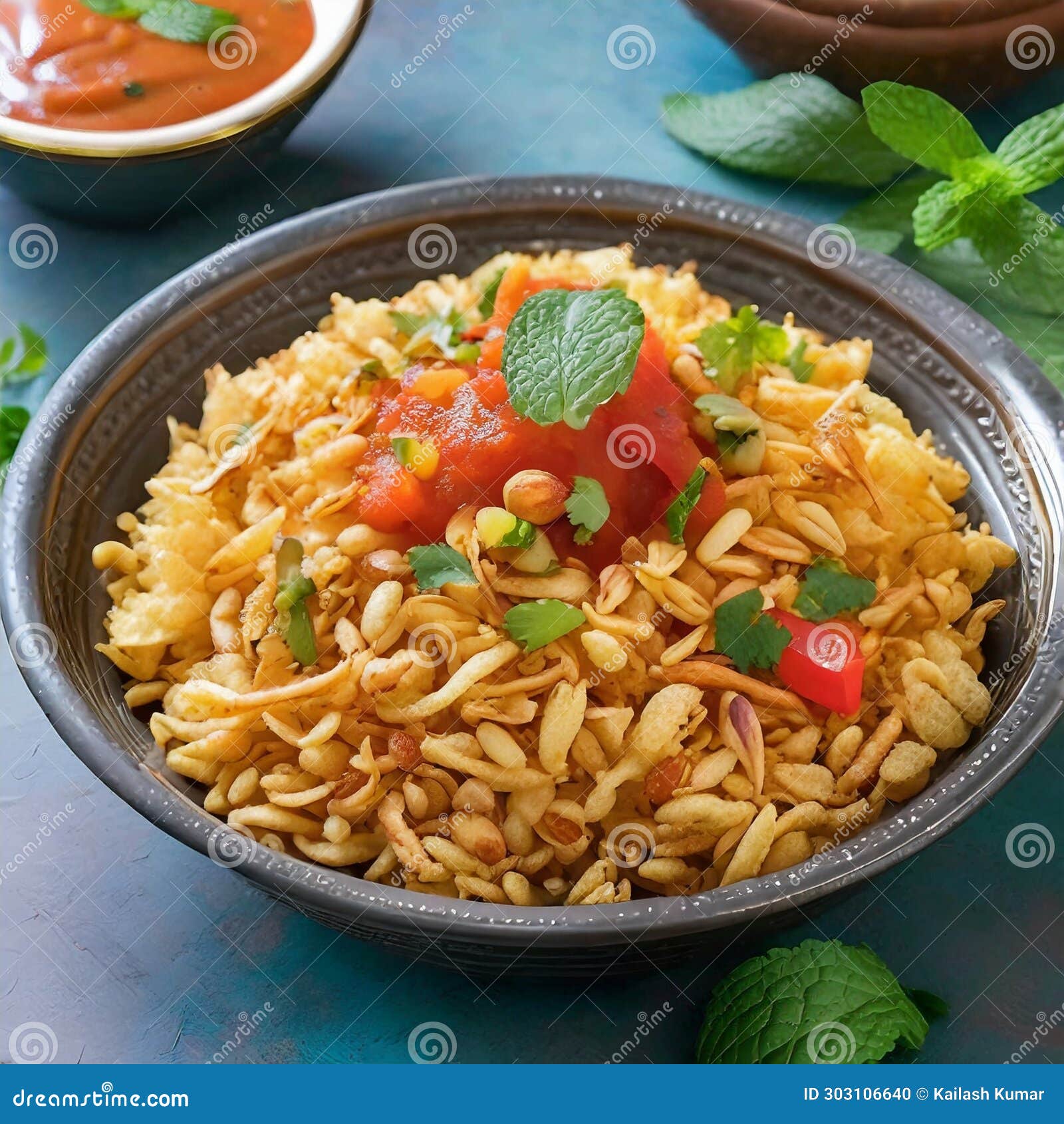 Indian Breakfast Bhel Puri Snacks Stock Photo - Image of rice, chilli ...