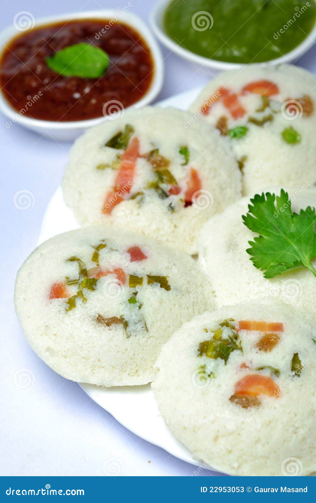 Indian breakfast -idly stock image. Image of cooked, plate - 22953053
