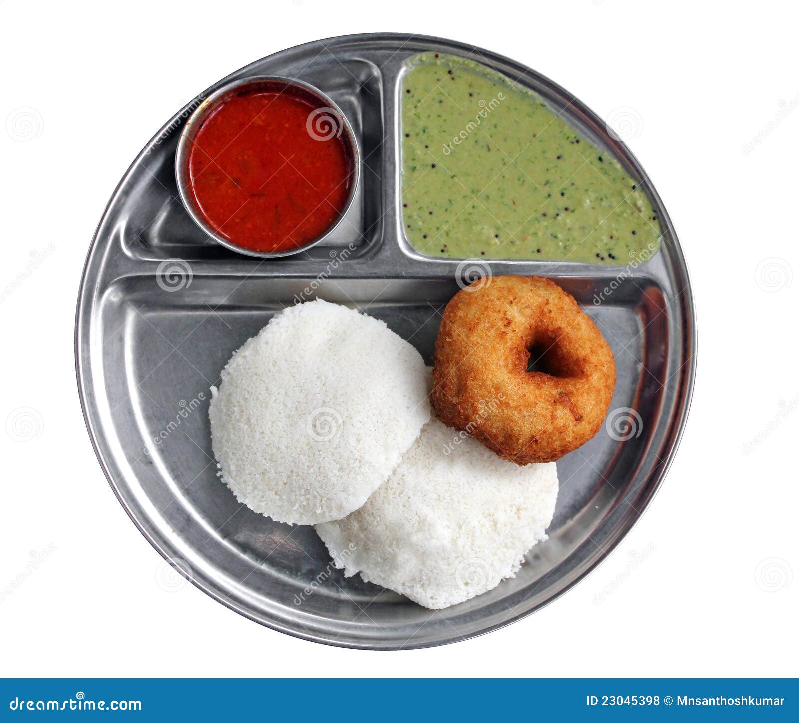 Indian Breakfast - Idly Vada Sambar and Chutney Stock Photo - Image of ...