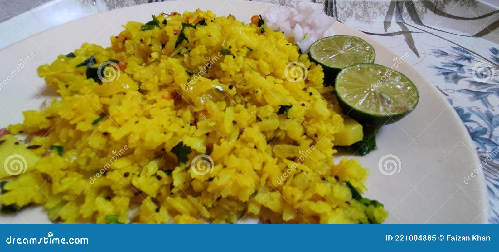Indian Breakfast Poha stock image. Image of produce - 221004885