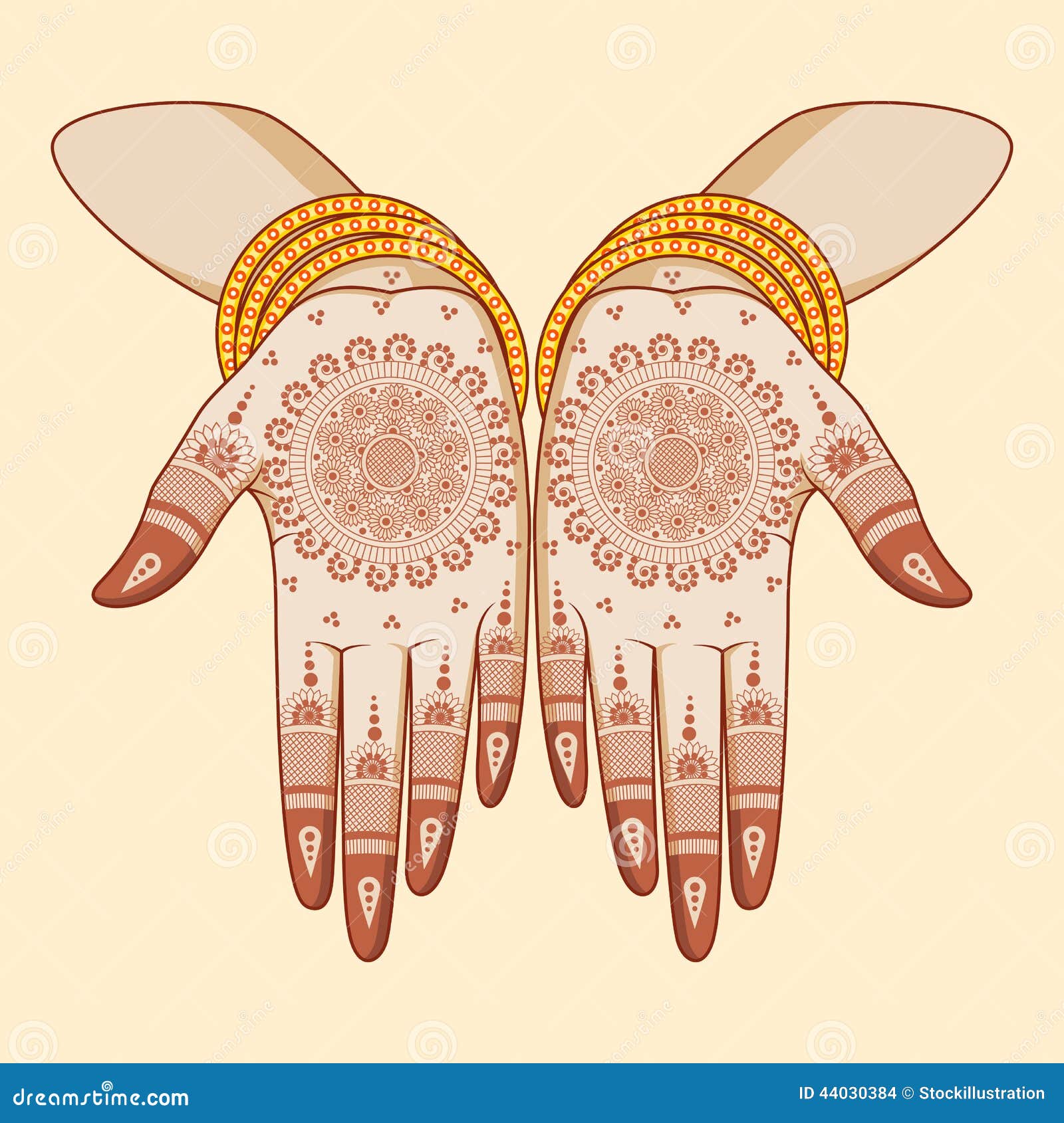 Indian Bride With Mehandi In Hand Stock Vector - Image: 44030384 Indian Bride With Mehandi In Hand Stock Vector - Image: 44030384