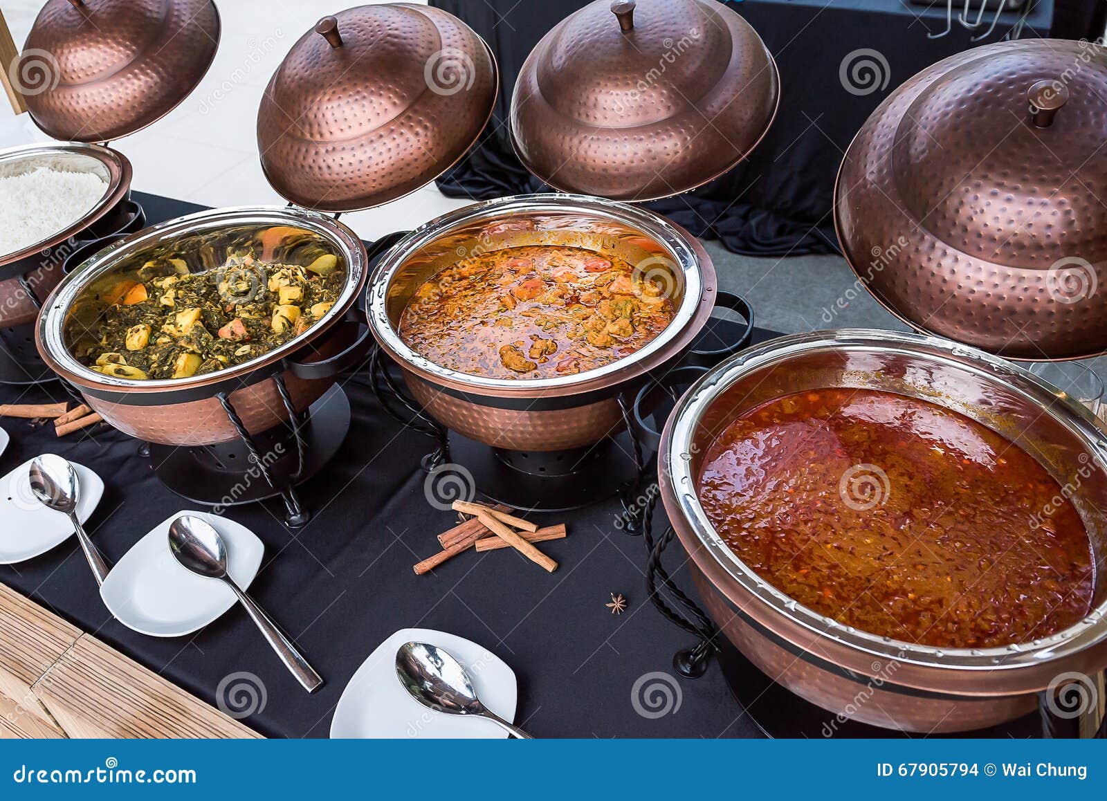 Indian buffet dishes stock photo. Image of delicious - 67905794