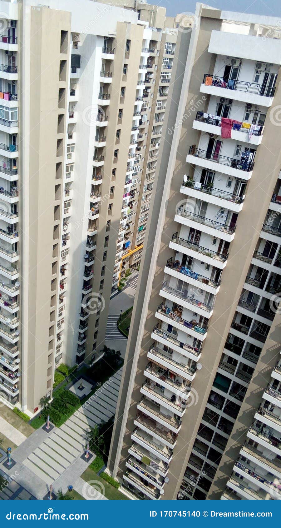 Indian Building Beautiful Flats Image Stock Photo - Image of building ...