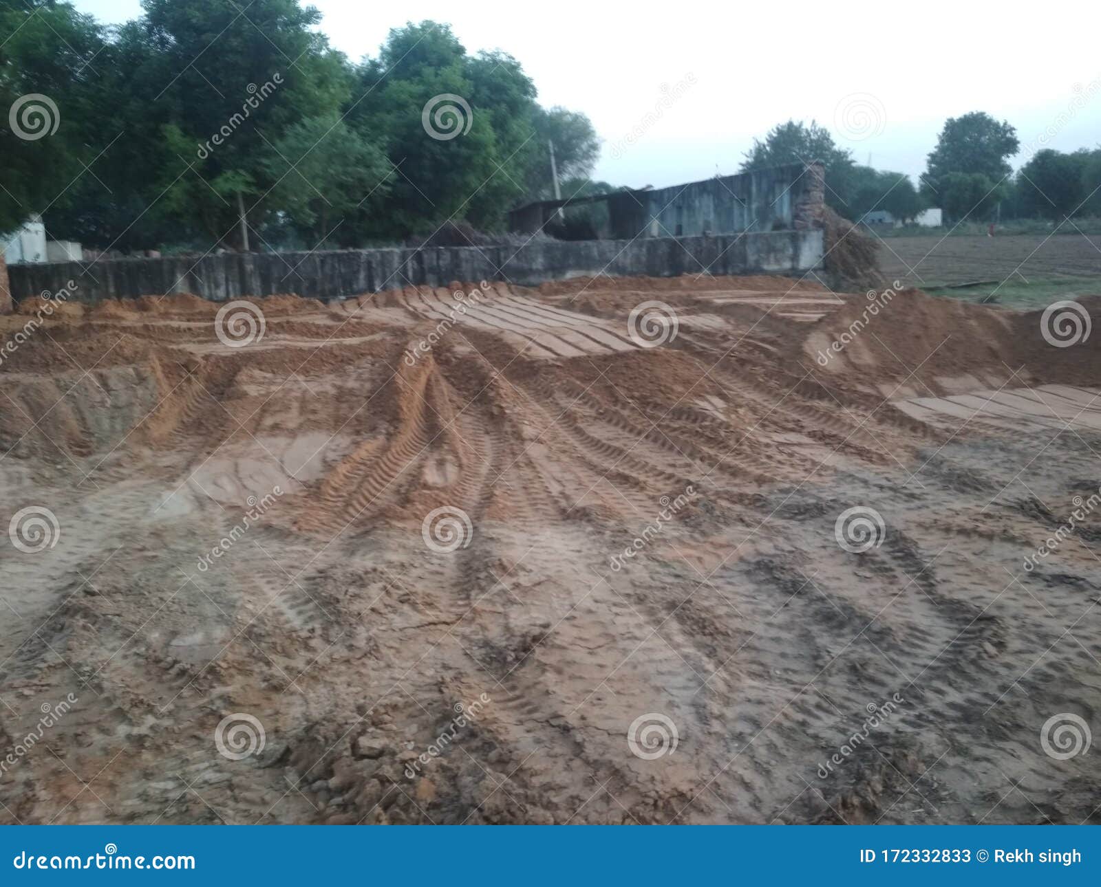 Indian Building Ground Tree Playing Rural Area Stock Image - Image of ...
