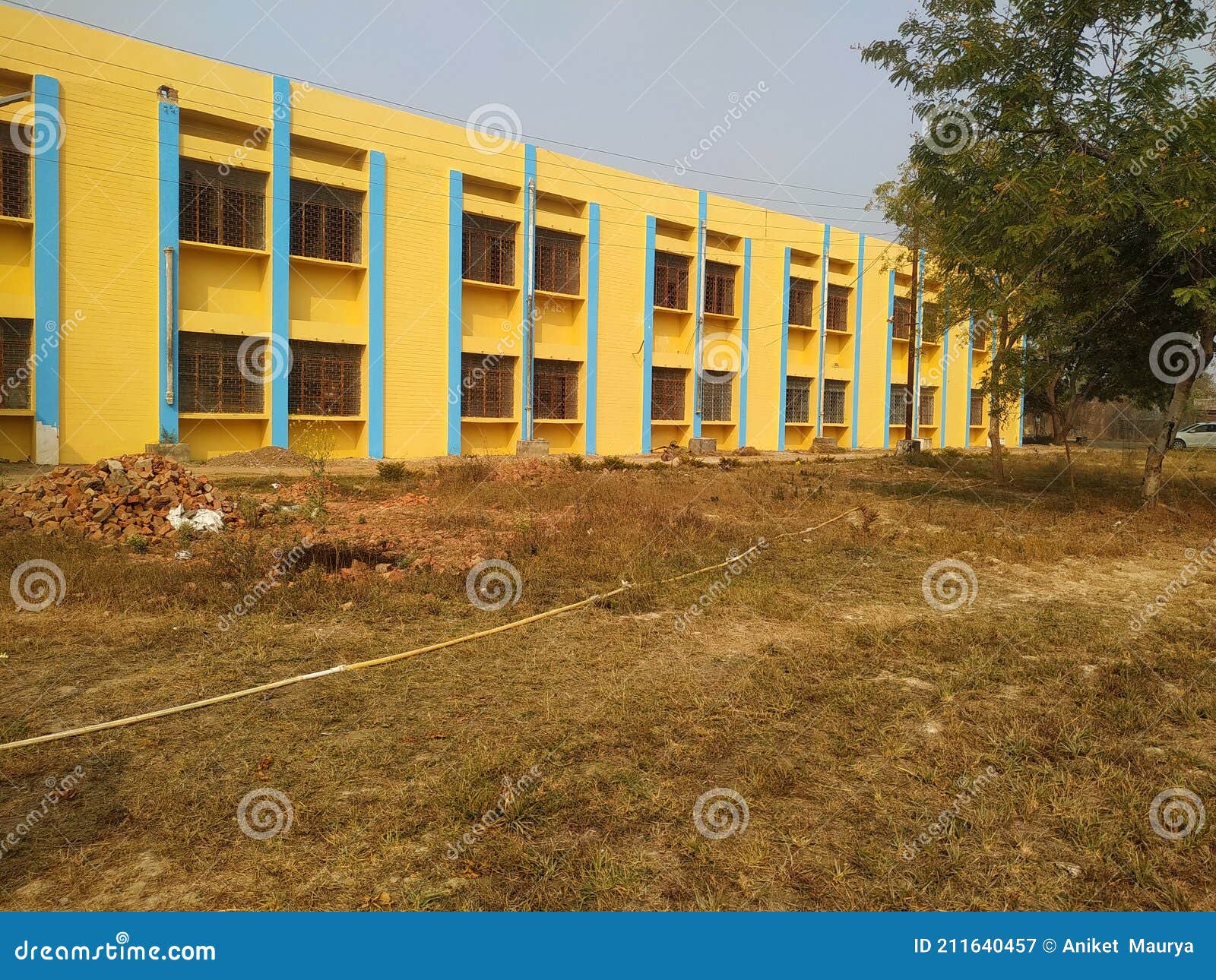 Indian Building in Open Ground Stock Image - Image of open, building ...