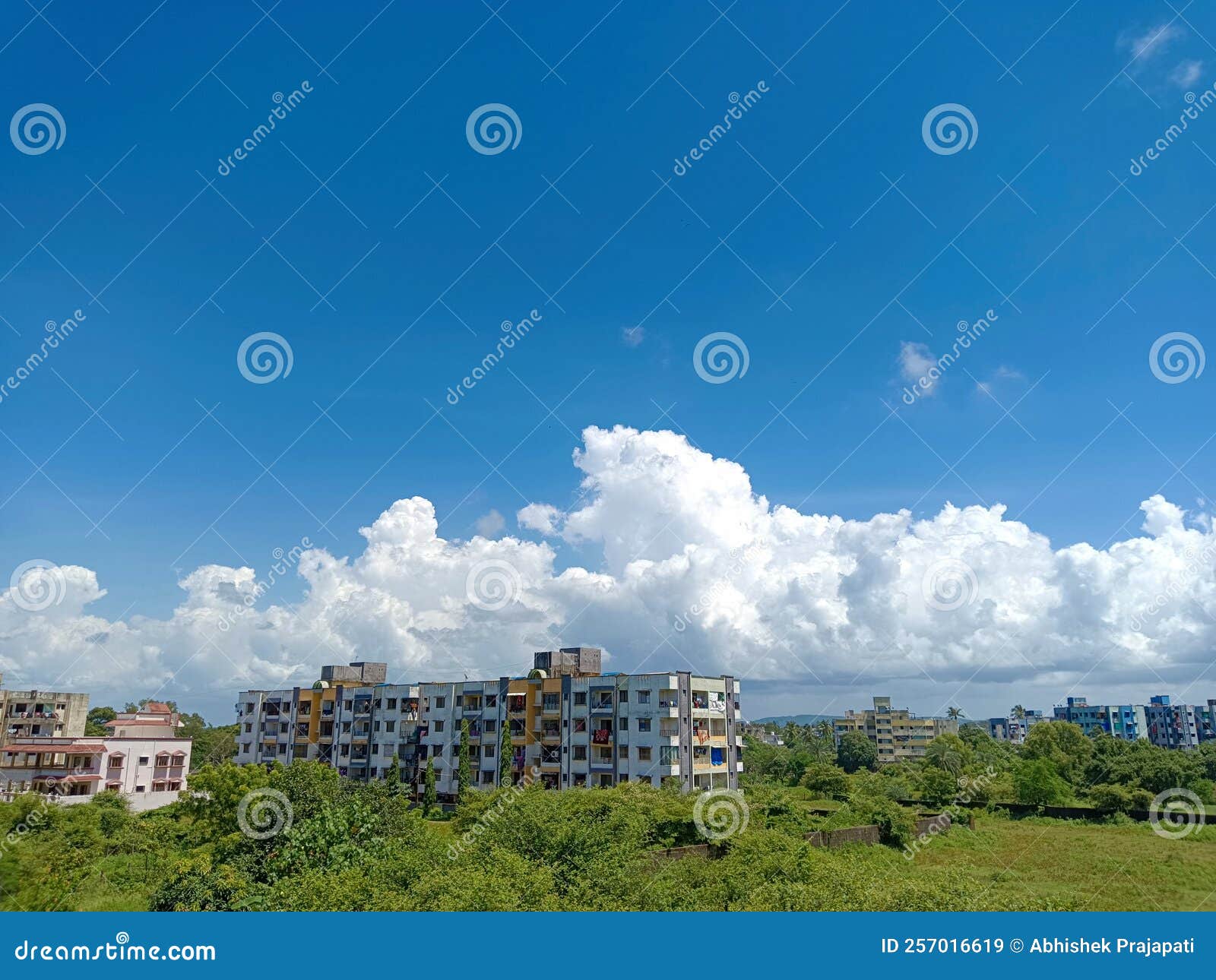 Indian Buildings Cloud Natural Pic Stock Image - Image of skyline ...