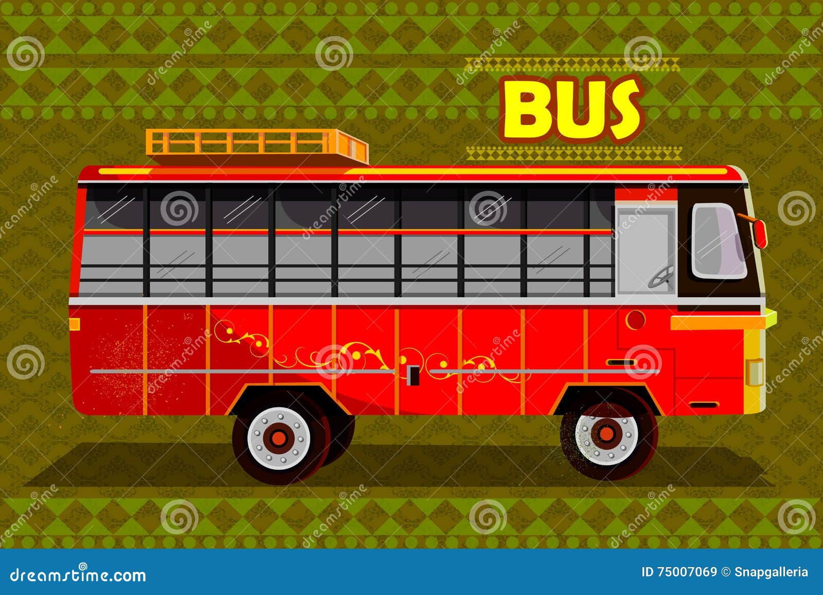 Indian Bus Stand Sketch