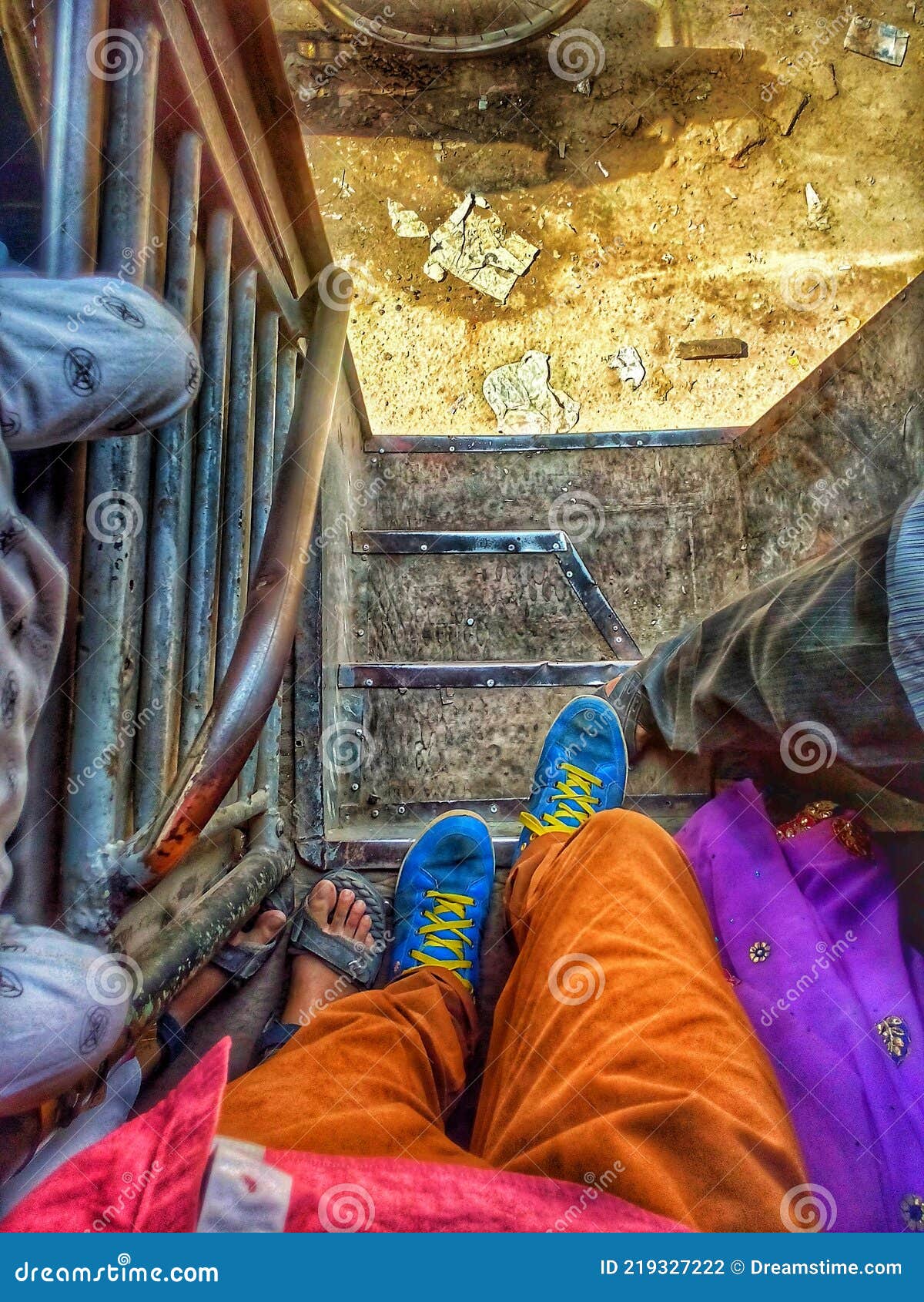 Indian bus service stock photo. Image of mural, market - 219327222