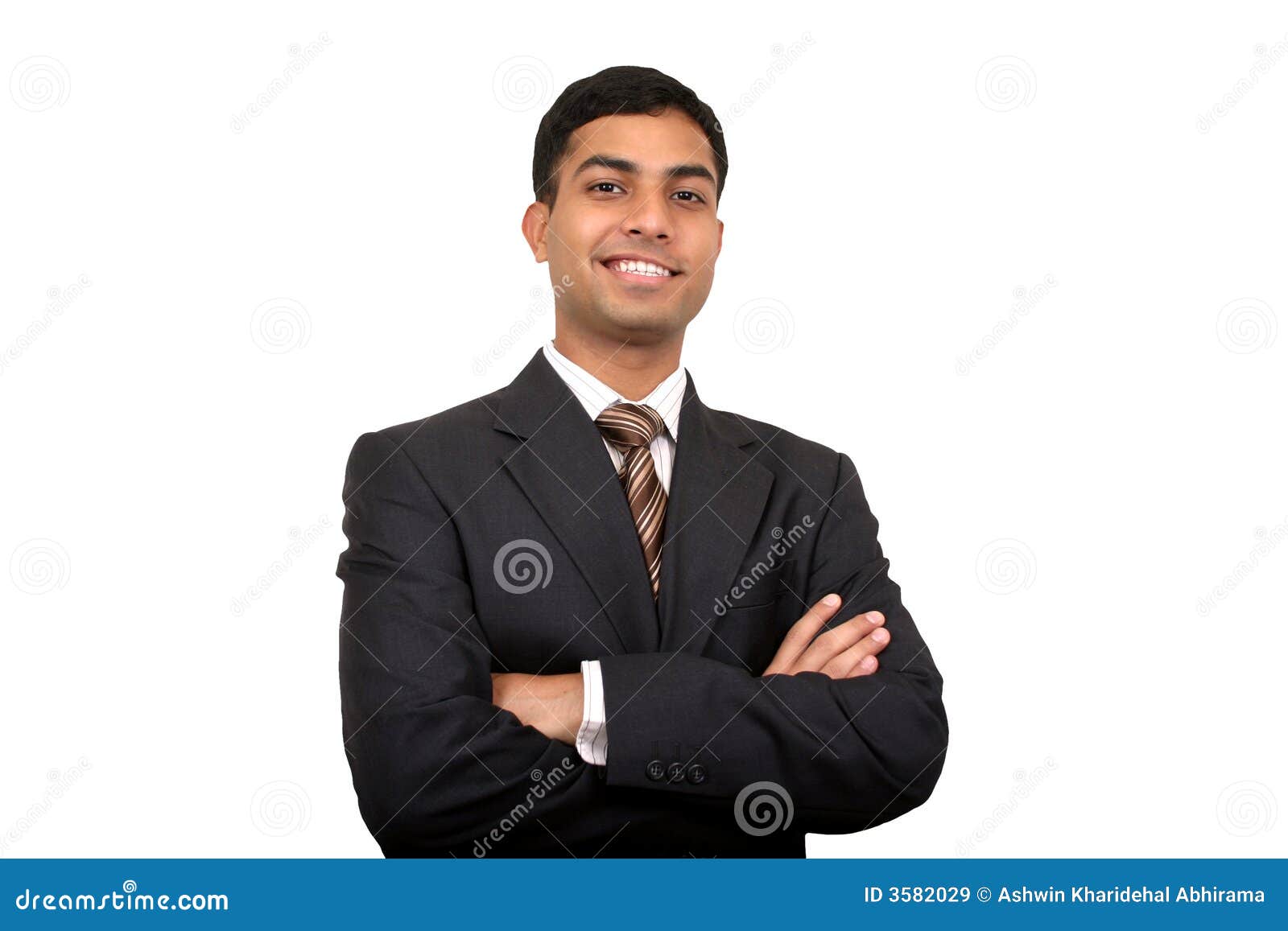Indian Business Man Smiling. Stock Image - Image of corporation, alone ...
