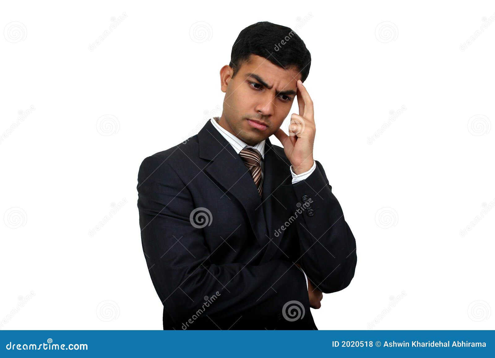 Indian Business Man Thinking 3 Stock Photo - Image of indian, india ...
