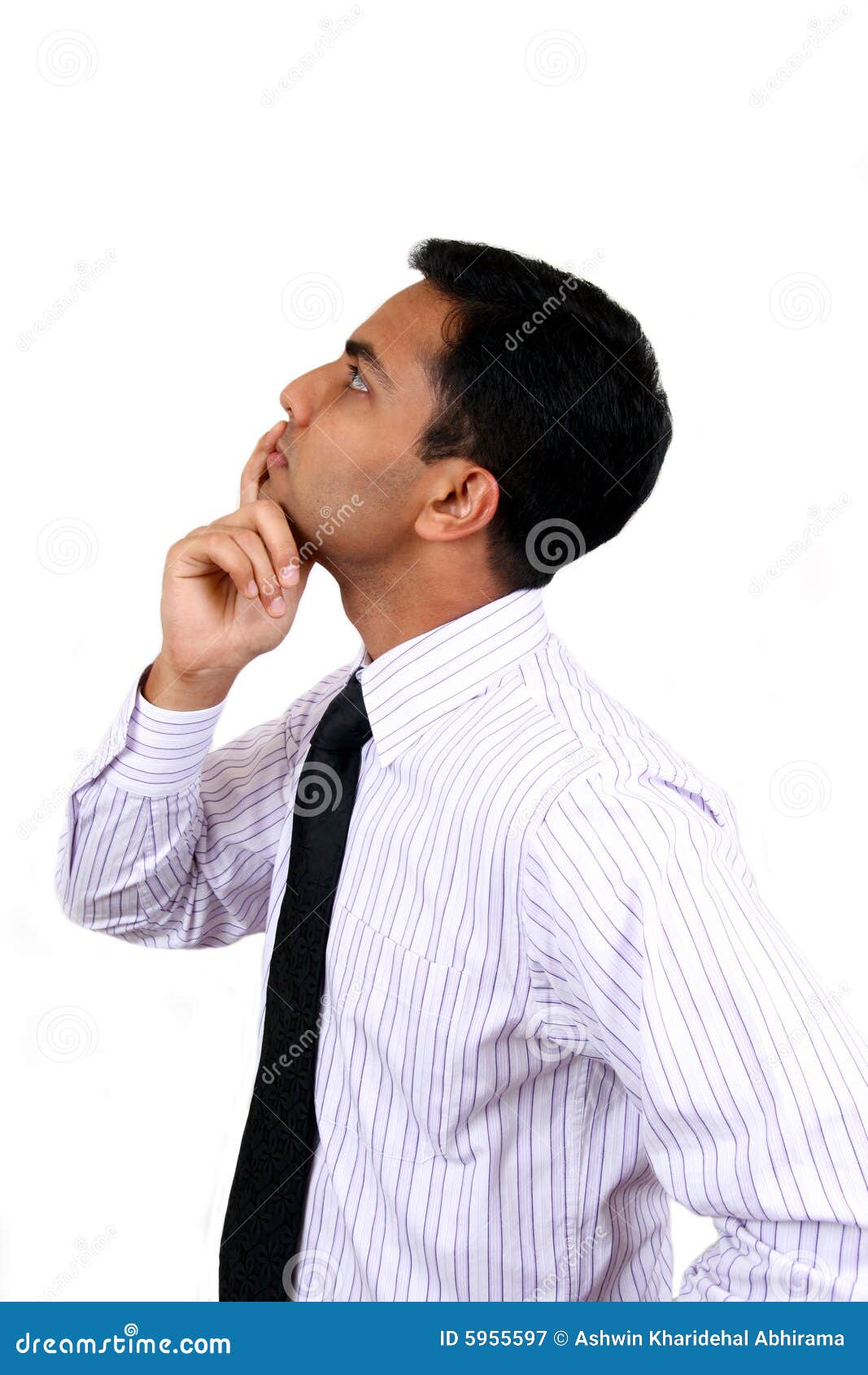 Indian Business Man in Thinking Pose Stock Image - Image of business ...