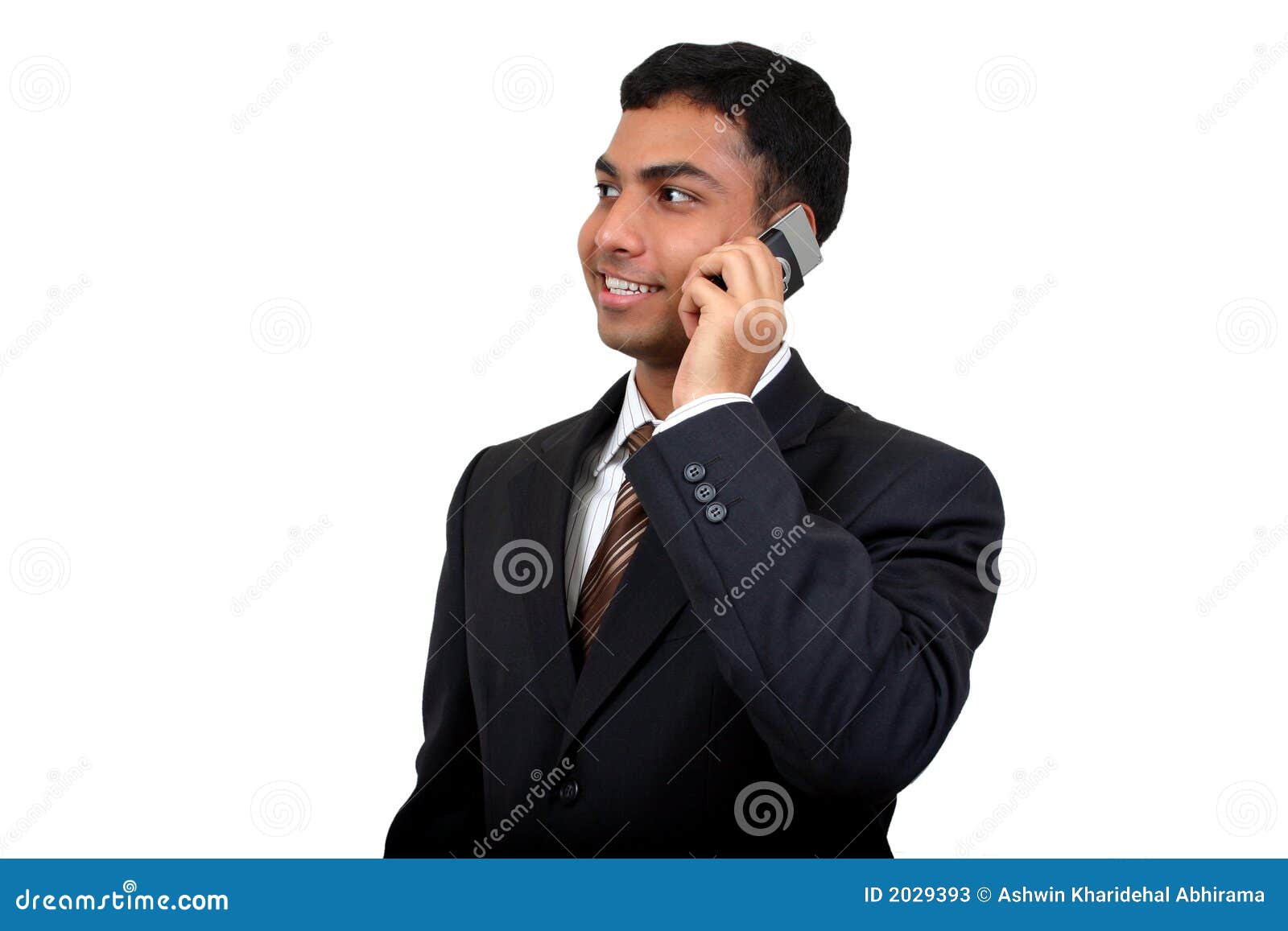 Indian Business Man Using Cellphone (1) Stock Image - Image of connect ...