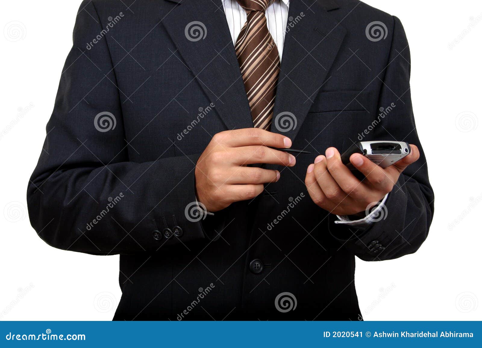 Indian Business Man Using Pda (2) Stock Image - Image of contact, india ...