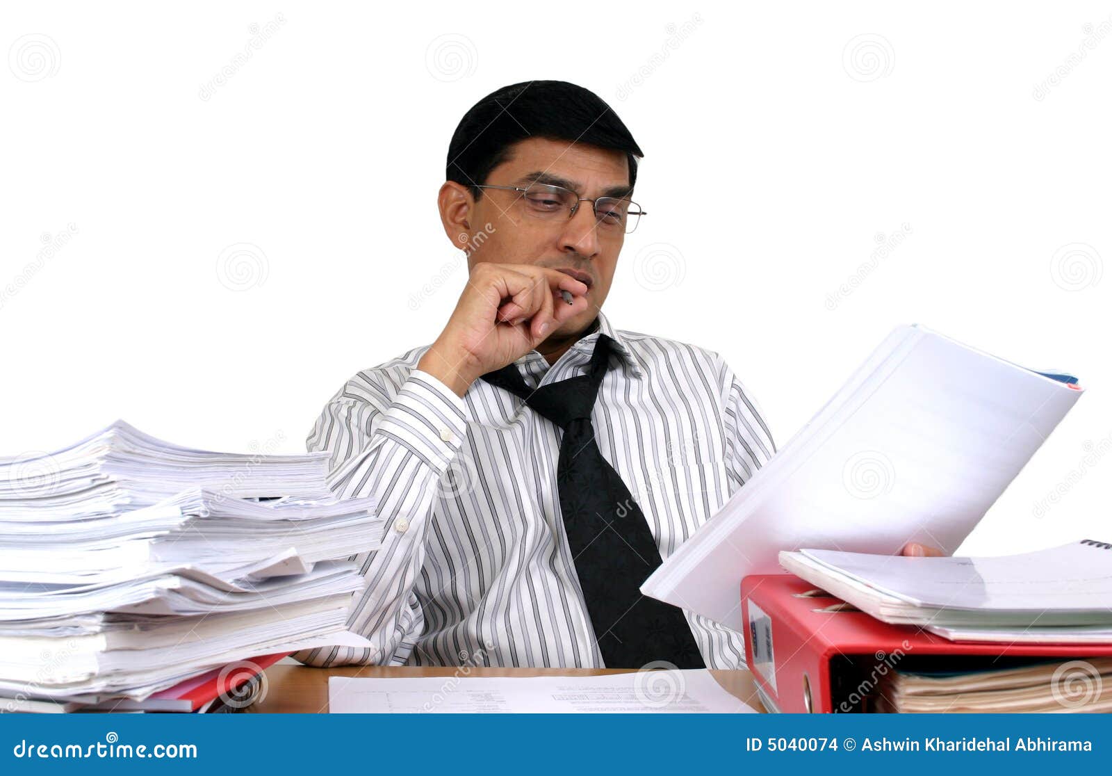 Indian Business Man at Work. Stock Photo - Image of asian, corporate ...