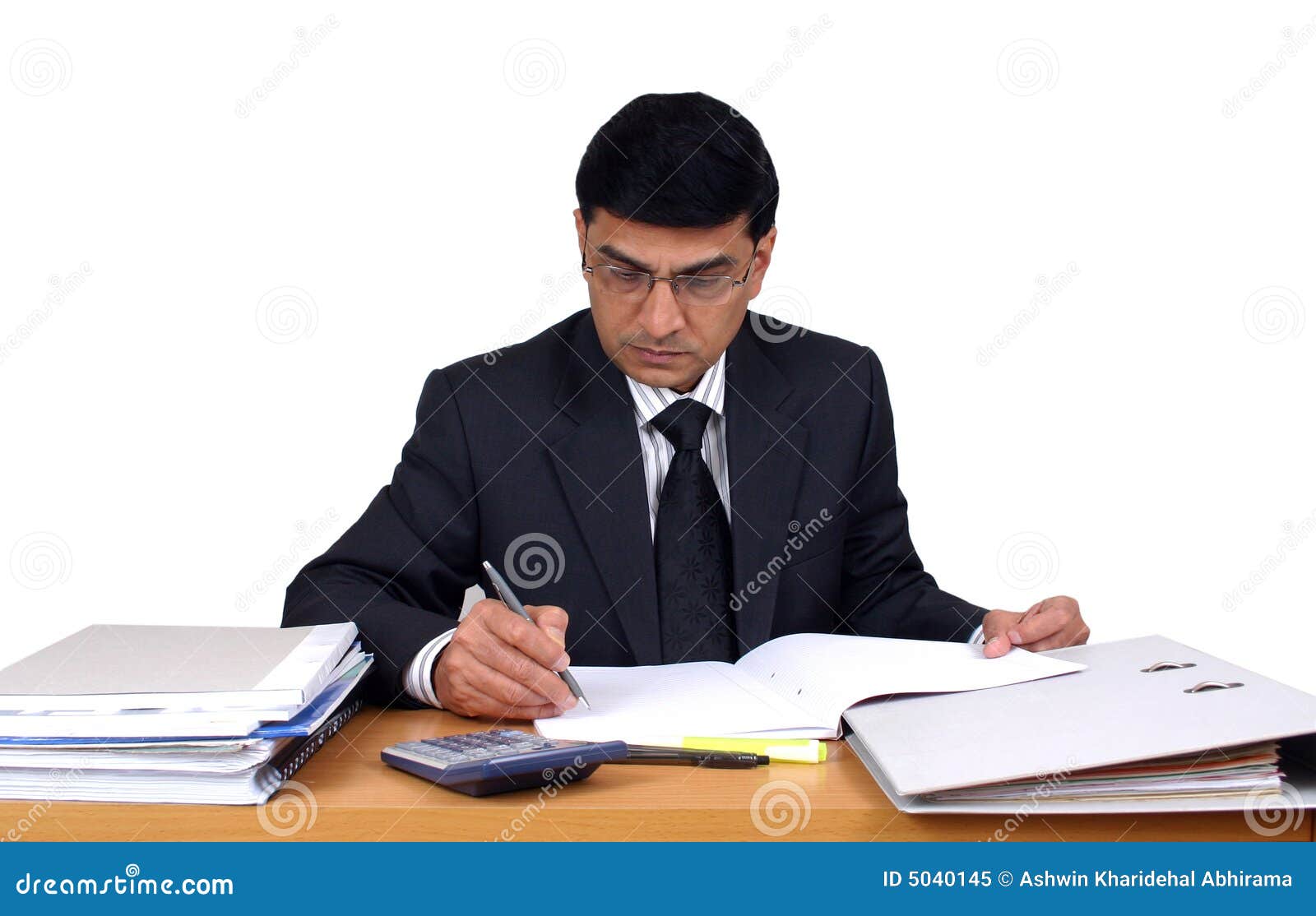 Indian Business Man at Work. Stock Image - Image of single, executive ...