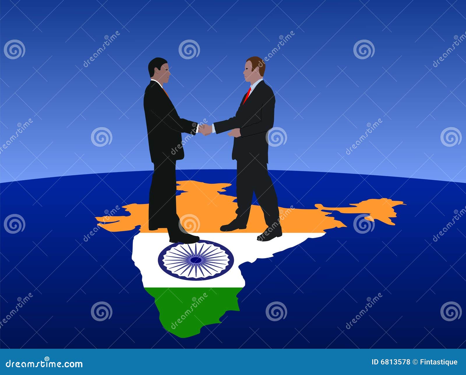 Indian Business Men Meeting Stock Vector - Illustration of hands, deal ...