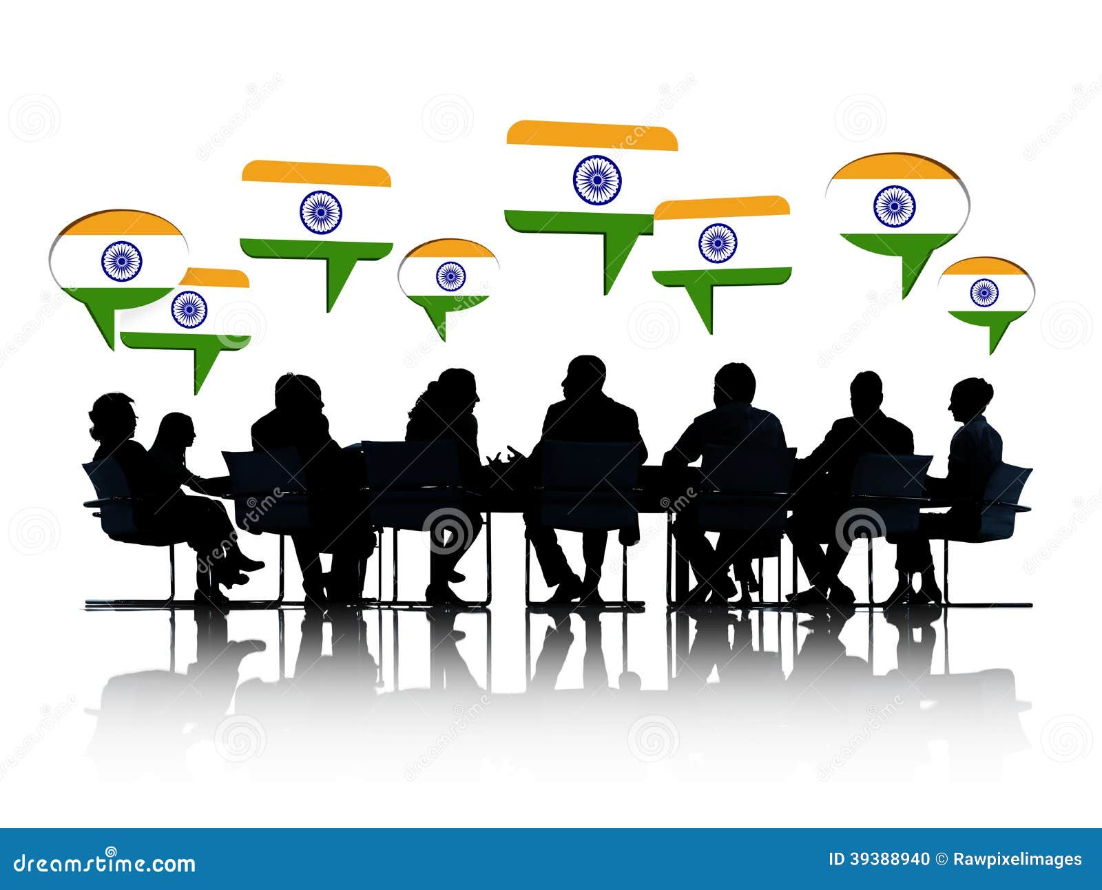 Indian Business People Talking and Discussing Stock Photo - Image of ...