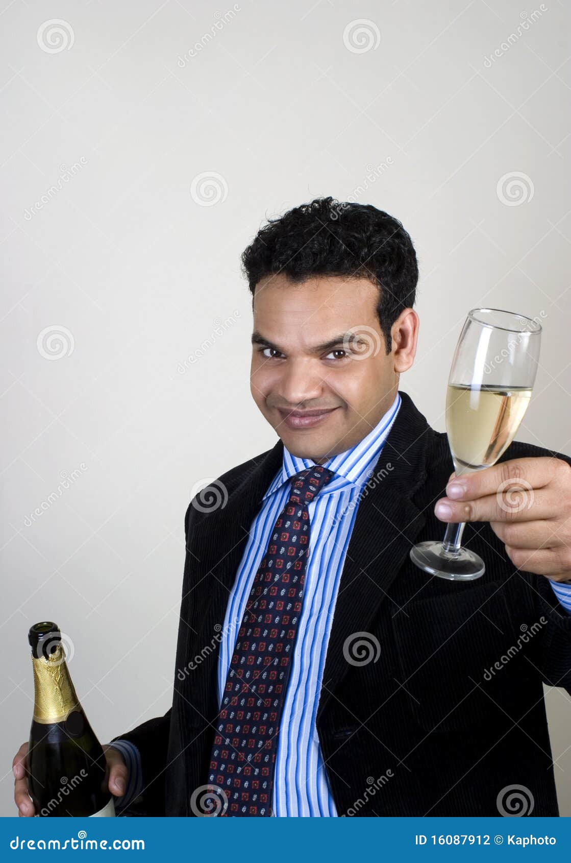 Indian Businessman Toasting To Success Stock Photo - Image of business ...