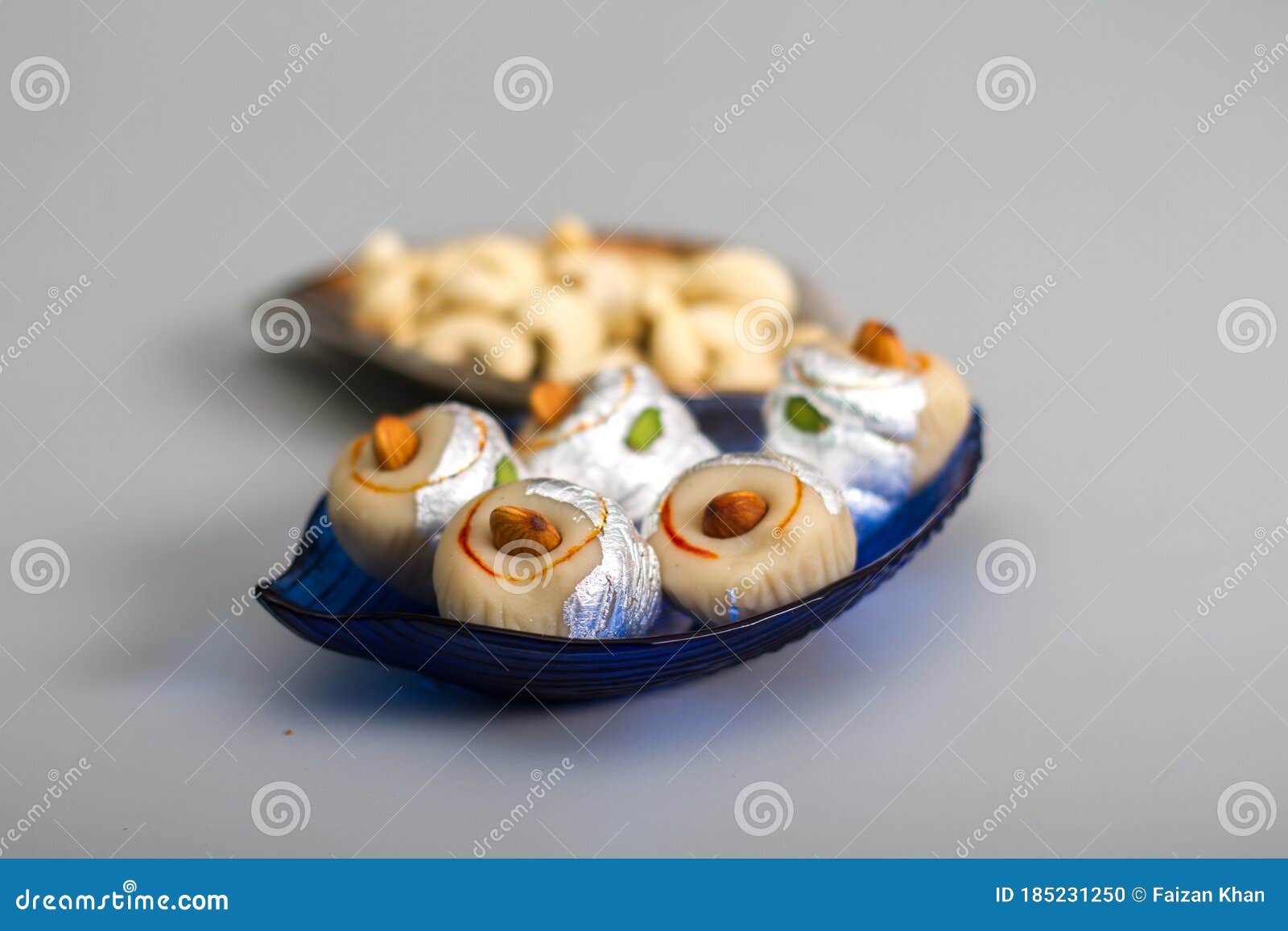 Indian Cashew Nut or Kaaju Sweets Stock Photo - Image of kaaju, hindu ...