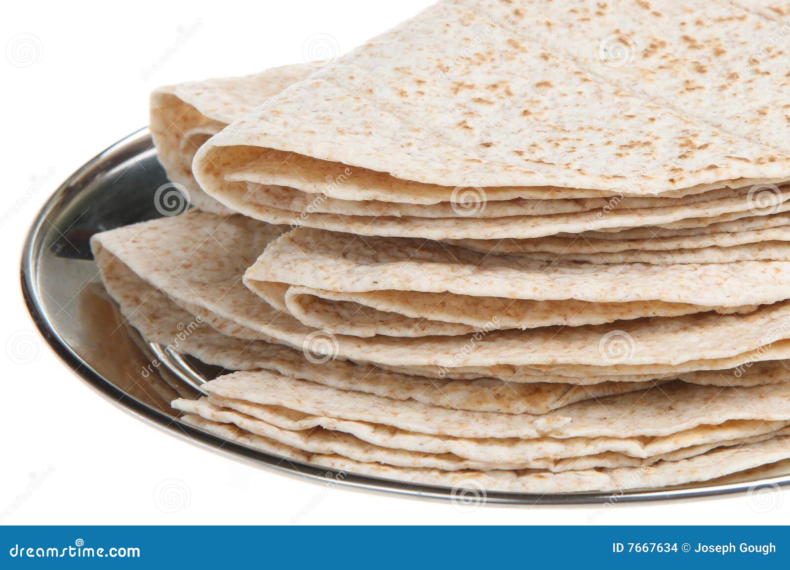 Indian Chapati Bread stock photo. Image of platter, unleavened - 7667634