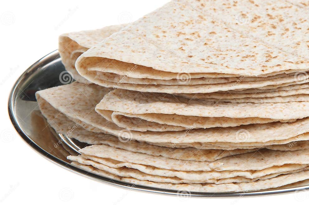 Indian Chapati Bread stock photo. Image of platter, unleavened - 7667634