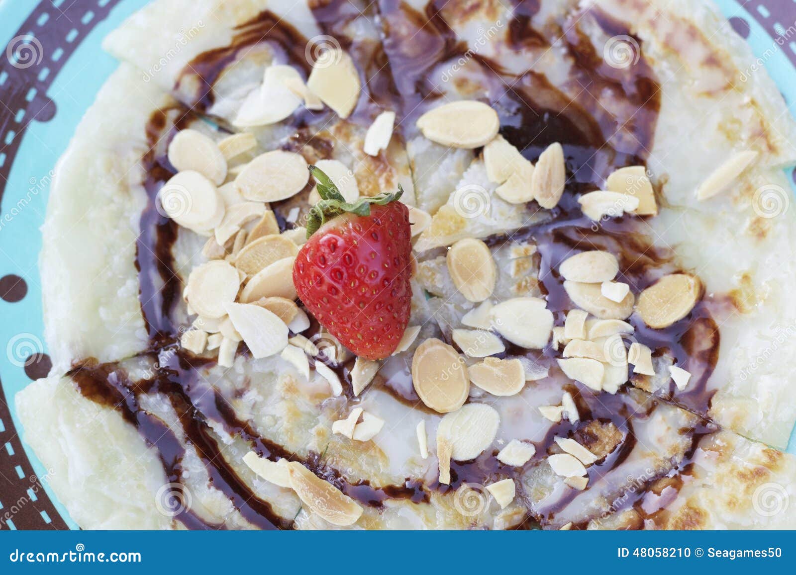 Indian Chapati Breads or Roti Dough and Strawberry Fruit. Stock Photo ...